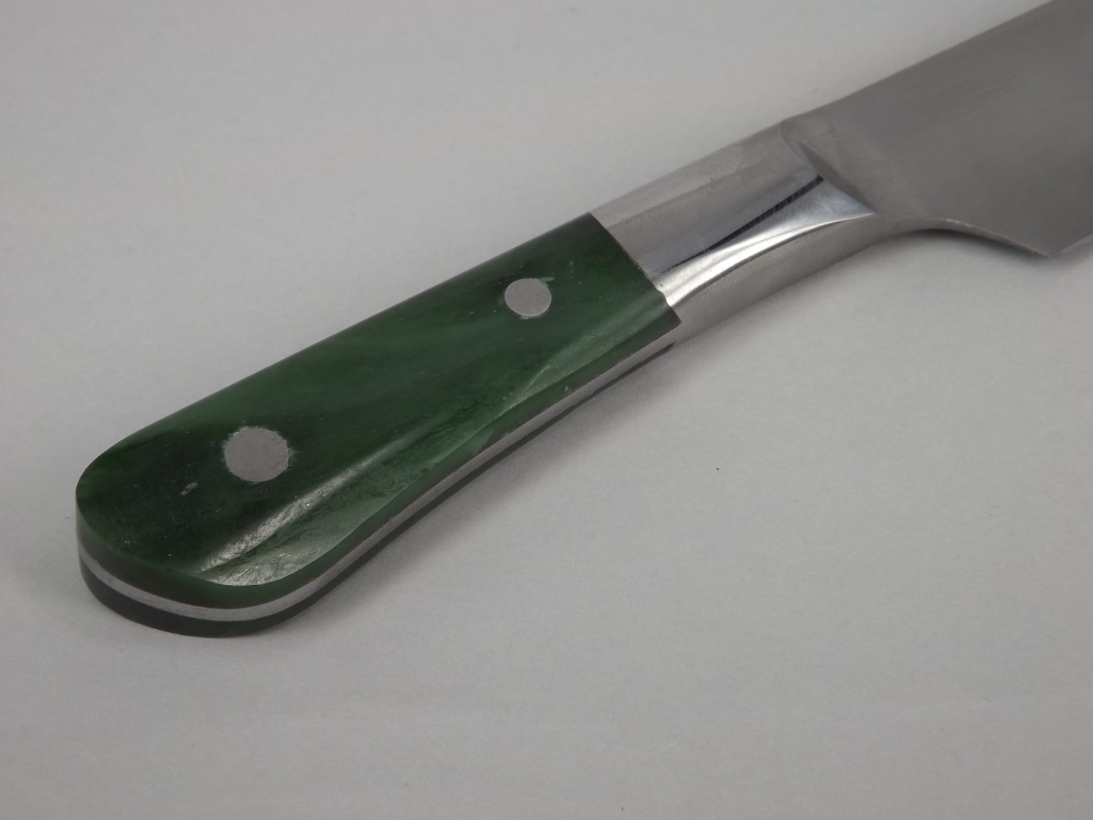 Carving set – Jade handled | Damascus NZ Knives